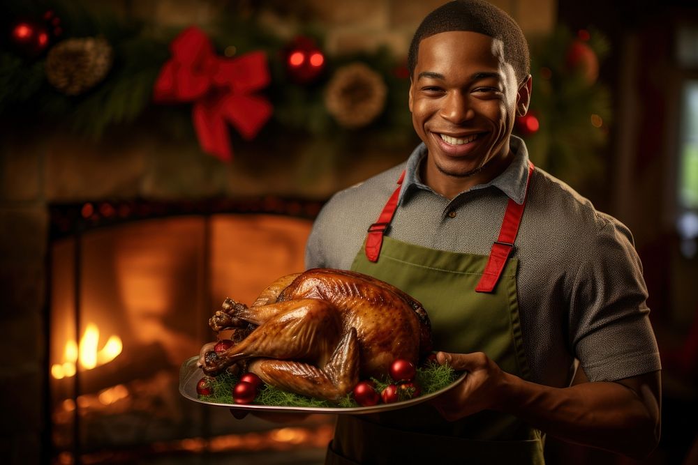 Smiling African American man christmas | Free Photo - rawpixel