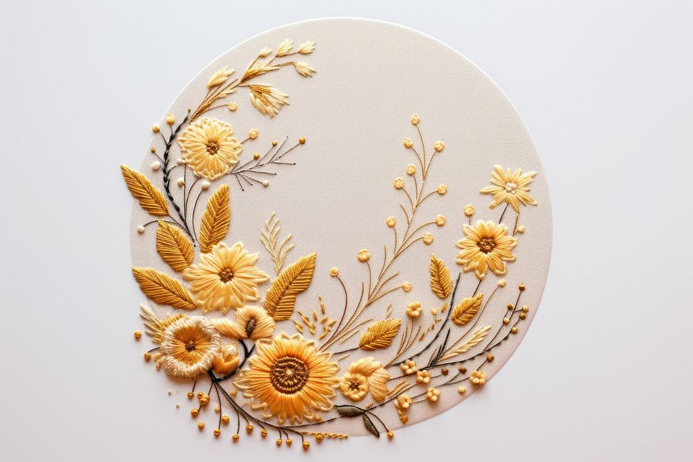 Embroidery pattern gold art. AI | Free Photo - rawpixel