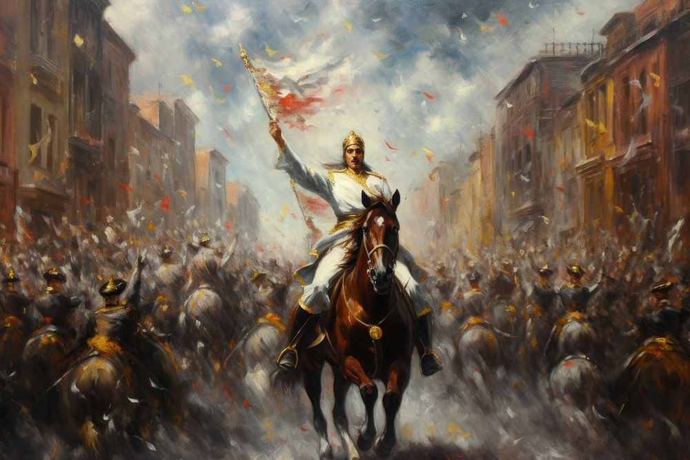 Italy war painting mammal horse | Free Photo Illustration - rawpixel