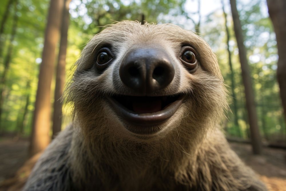 Sloth wildlife mammal animal. AI | Free Photo - rawpixel