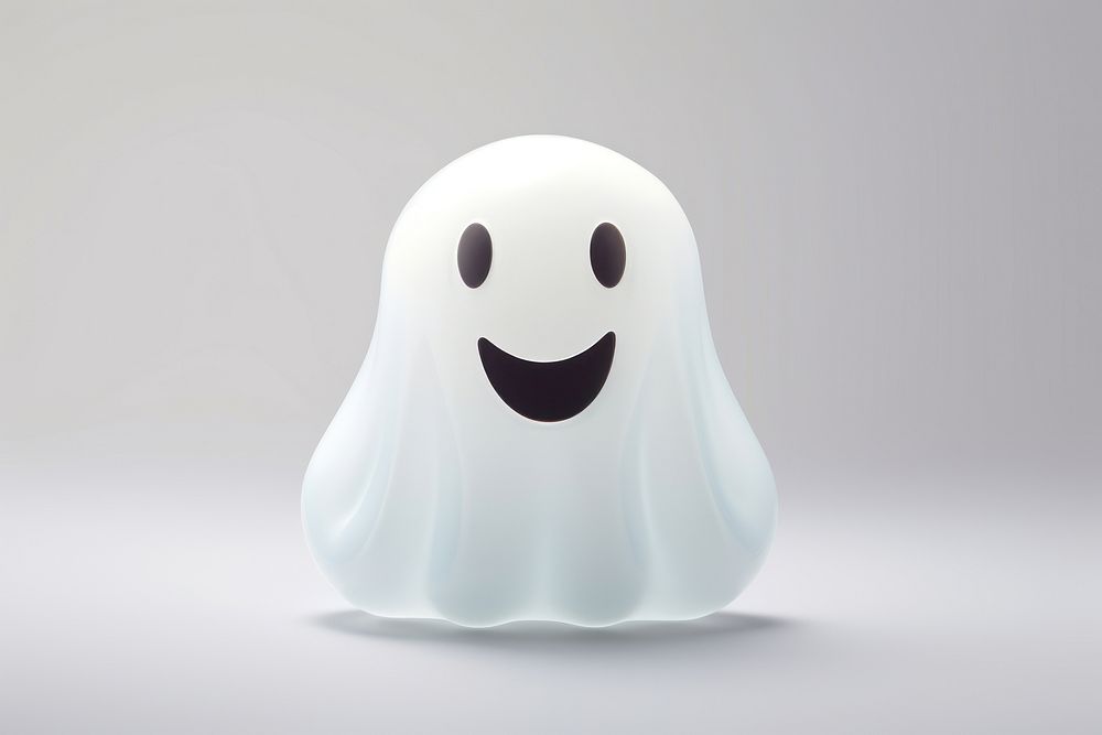 Smiley ghost white anthropomorphic representation. | Free Photo ...