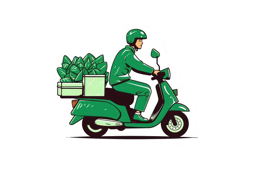 Food delivery rider motorcycle vehicle | Free Photo Illustration - rawpixel