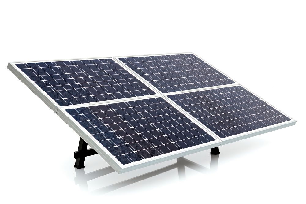 Solar panels white background electricity | Premium Photo Illustration ...