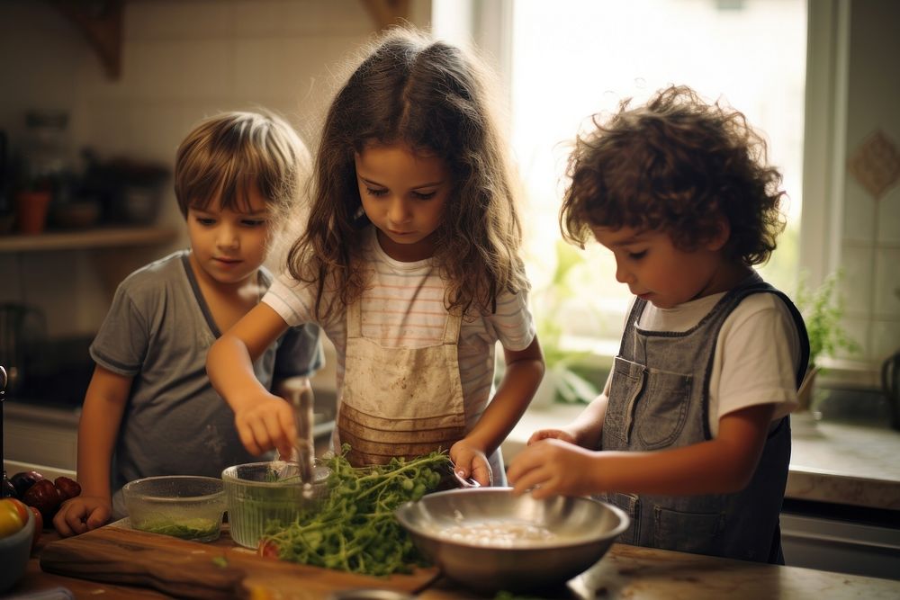 Kids cooking child home food. | Premium Photo - rawpixel
