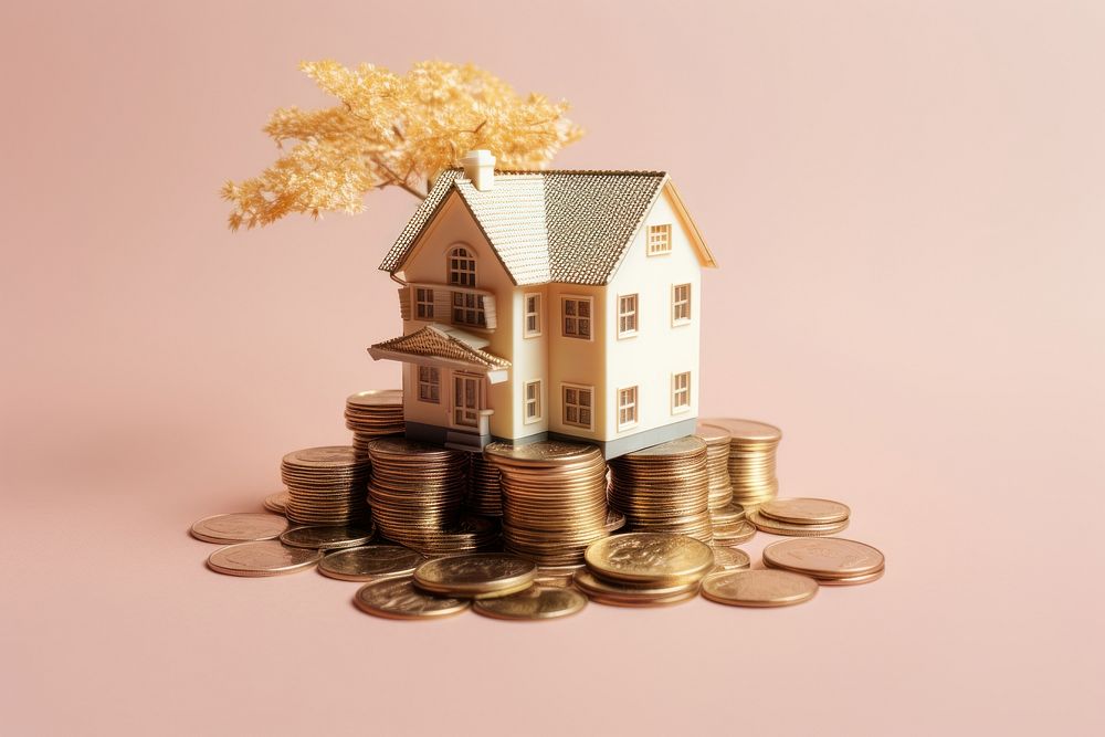 Gold coin money house architecture. | Premium Photo - rawpixel