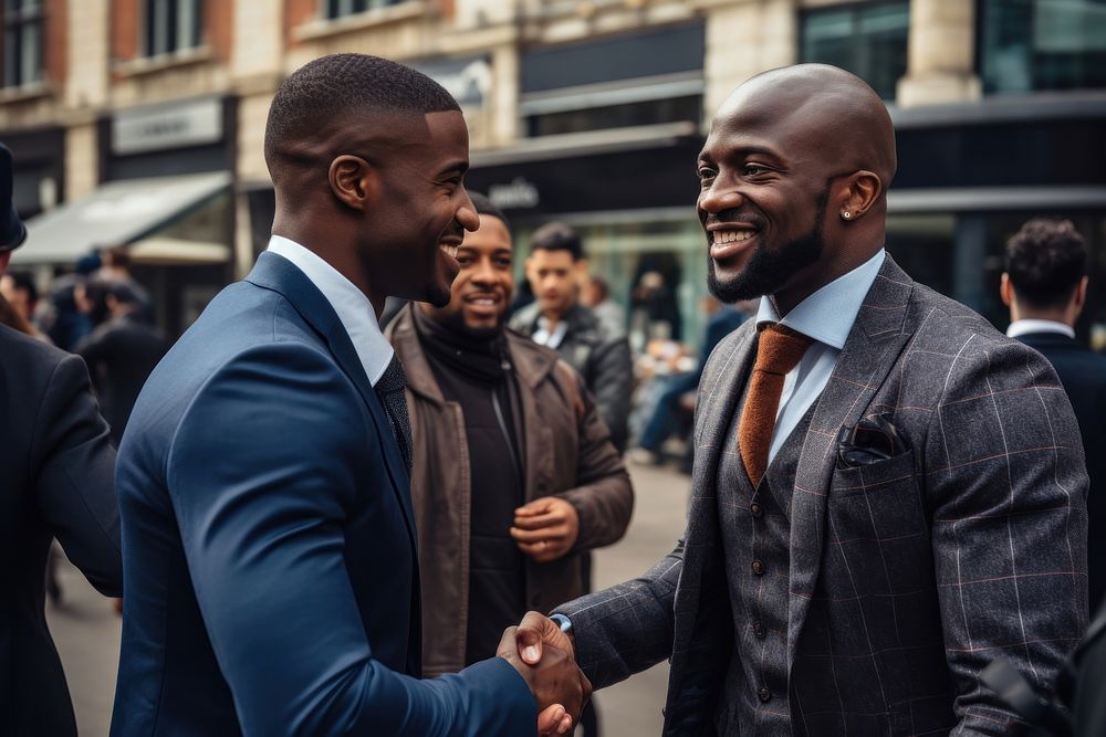 Three african business man handshake | Free Photo - rawpixel