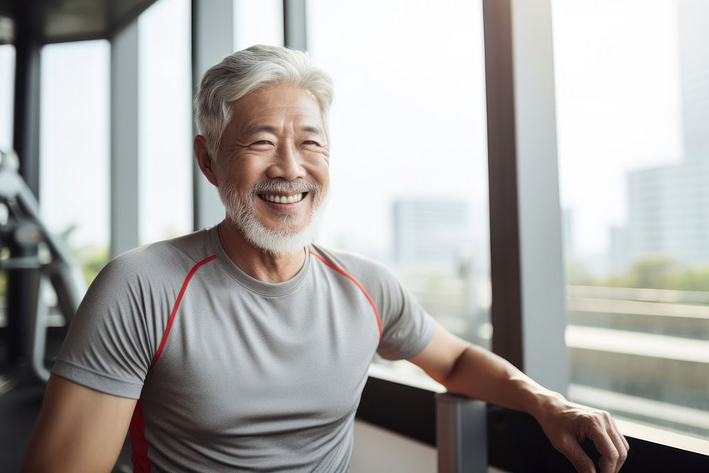 Exercise smiling adult smile. AI | Premium Photo - rawpixel