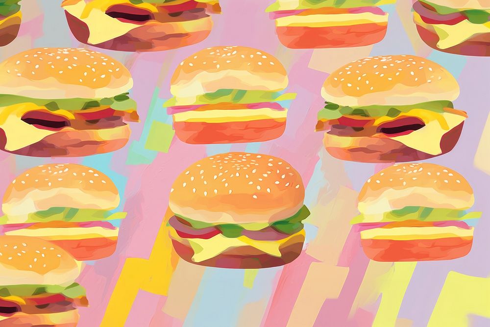 Burger pattern backgrounds food meal. | Free Photo Illustration - rawpixel