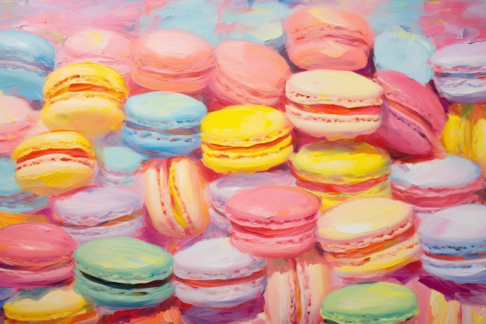 Macaron pattern backgrounds painting macarons. | Free Photo ...