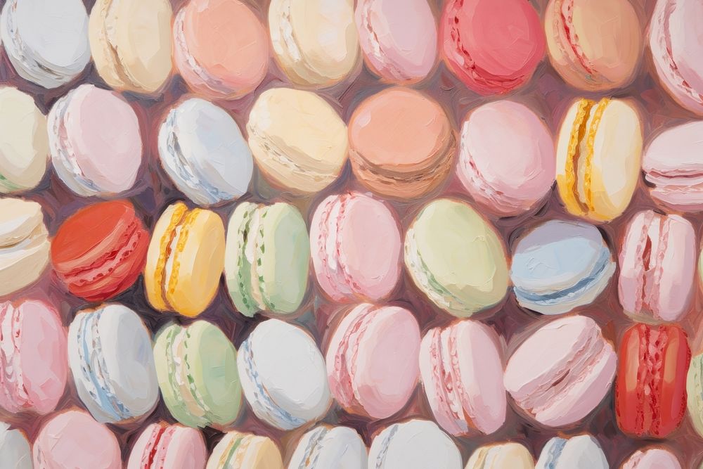 Macaron pattern backgrounds macarons food. | Premium Photo Illustration ...