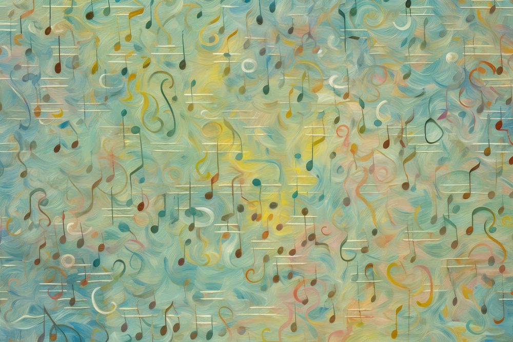 Music note pattern painting backgrounds | Free Photo Illustration ...