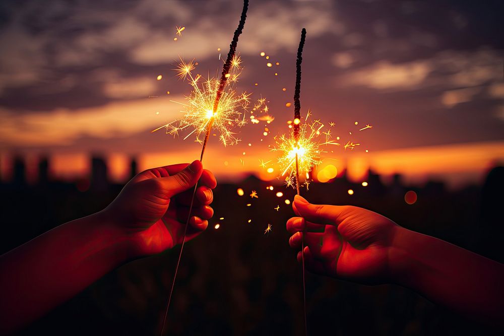 Sparklers light hand fireworks | Free Photo - rawpixel