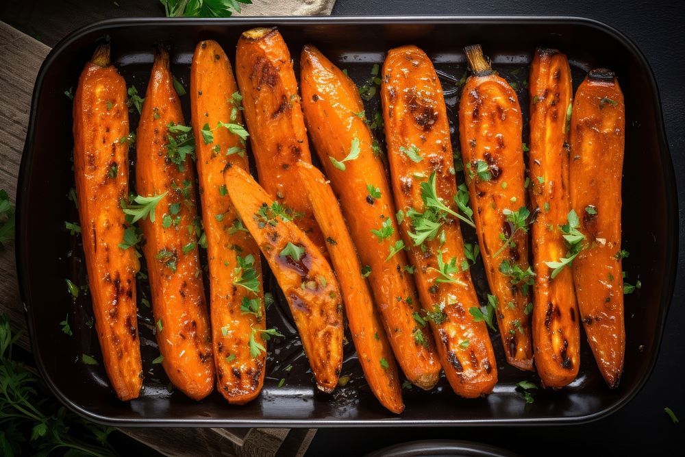 Roasted carrots seafood meat vegetable. | Free Photo - rawpixel