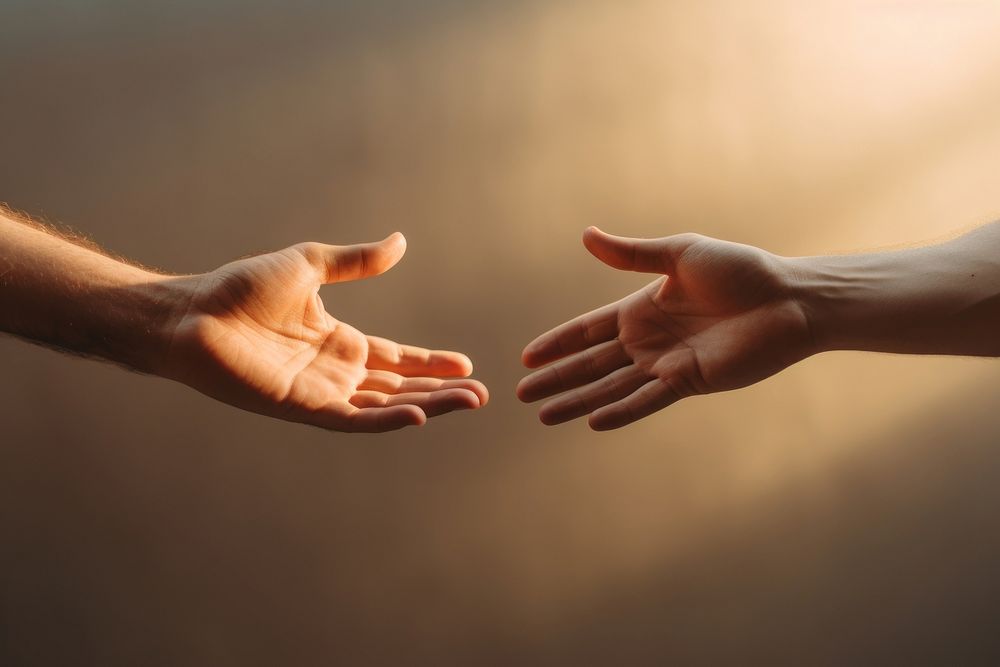 Hands reaching finger togetherness handshake. | Premium Photo - rawpixel