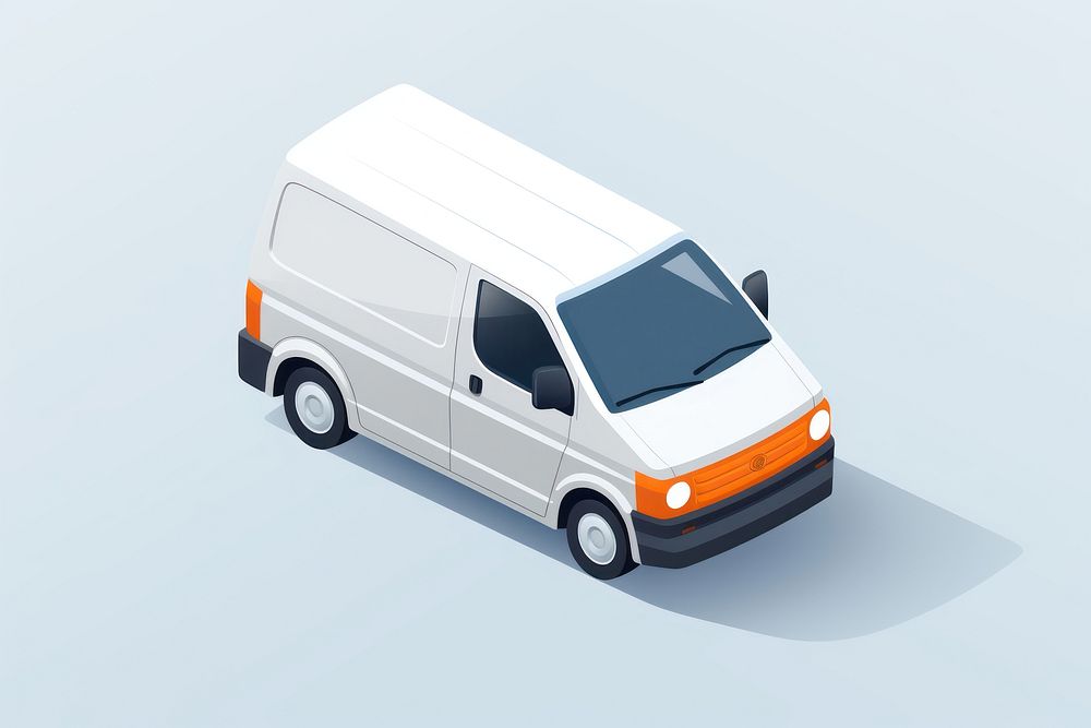 Simple cargo van isolated vehicle | Free Photo Illustration - rawpixel