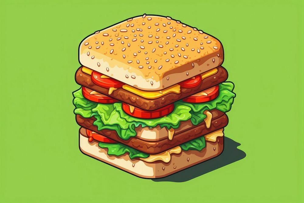 Simple hamburger isolated food vegetable | Free Photo Illustration ...