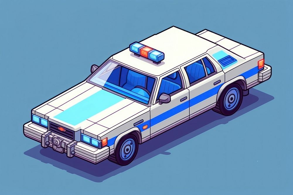 Simple police car isolated vehicle | Free Photo Illustration - rawpixel