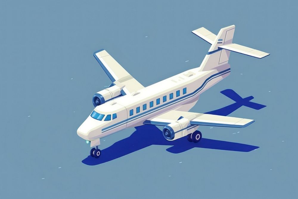 Simple private jet isolated airplane | Free Photo Illustration - rawpixel