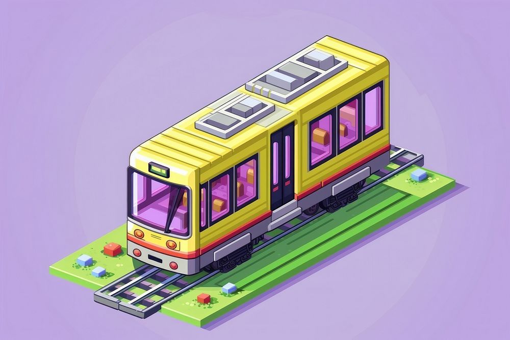 Simple tram isolated vehicle train | Free Photo Illustration - rawpixel
