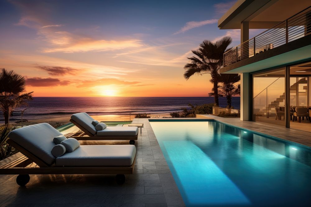 Sea view Luxury modern beach | Premium Photo - rawpixel