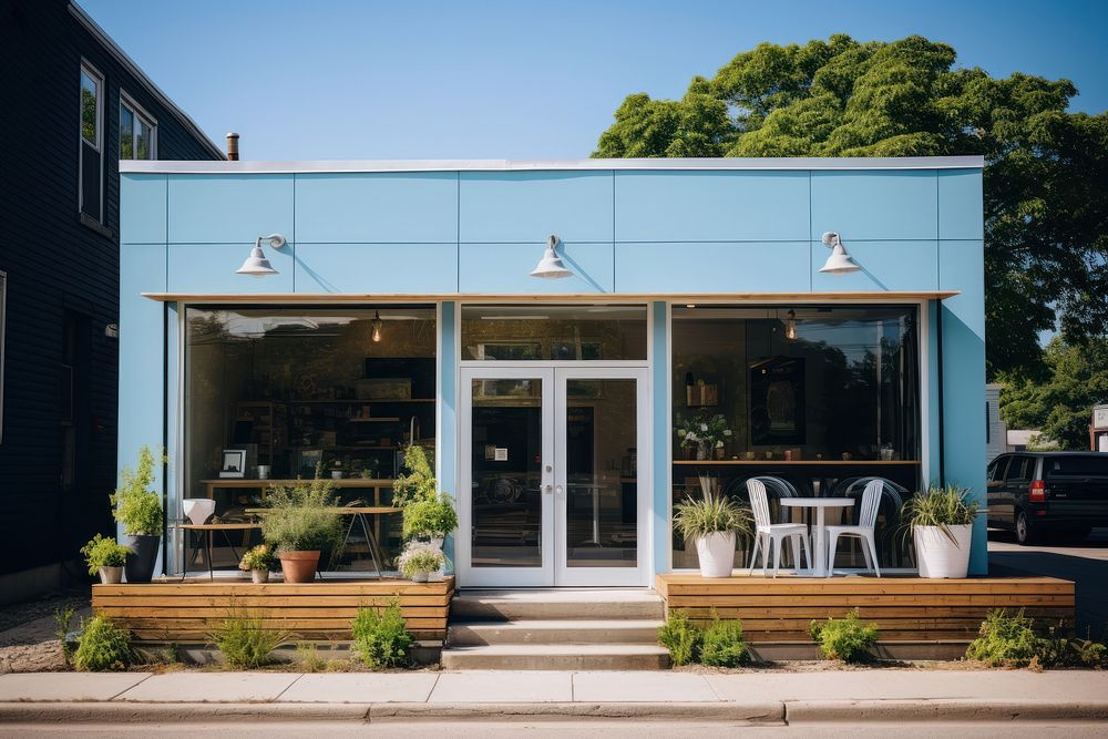 Small business exterior architecture restaurant | Premium Photo - rawpixel