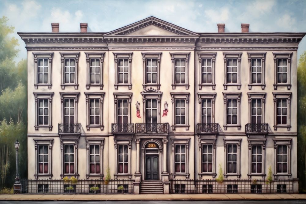 Gothic townhouse facade architecture building | Free Photo Illustration ...