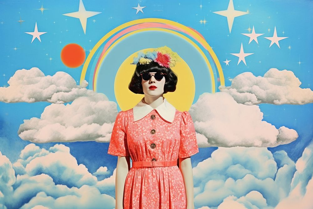 PNG Adult blue fun sky. | Free Photo Illustration - rawpixel