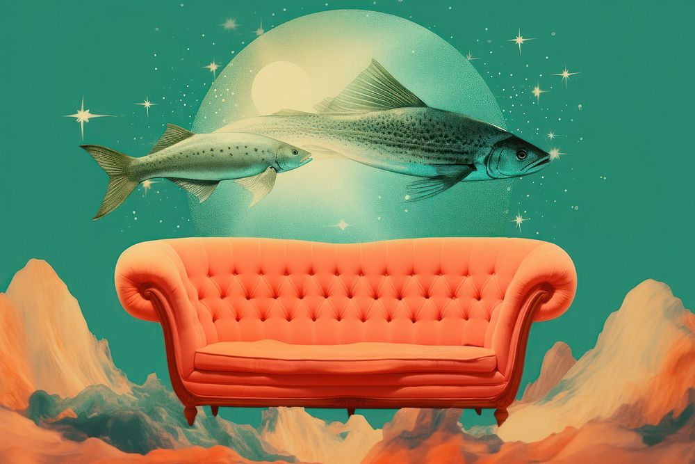 Furniture animal couch fish. AI | Free Photo Illustration - rawpixel