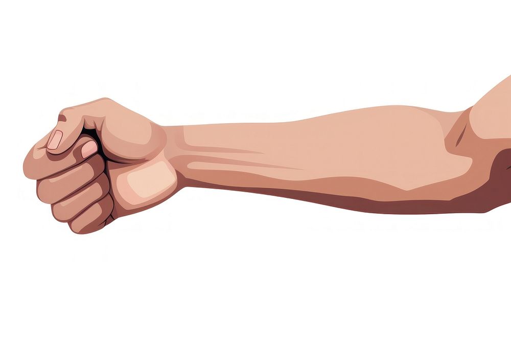 Hand white background strength cartoon. | Premium Photo Illustration ...
