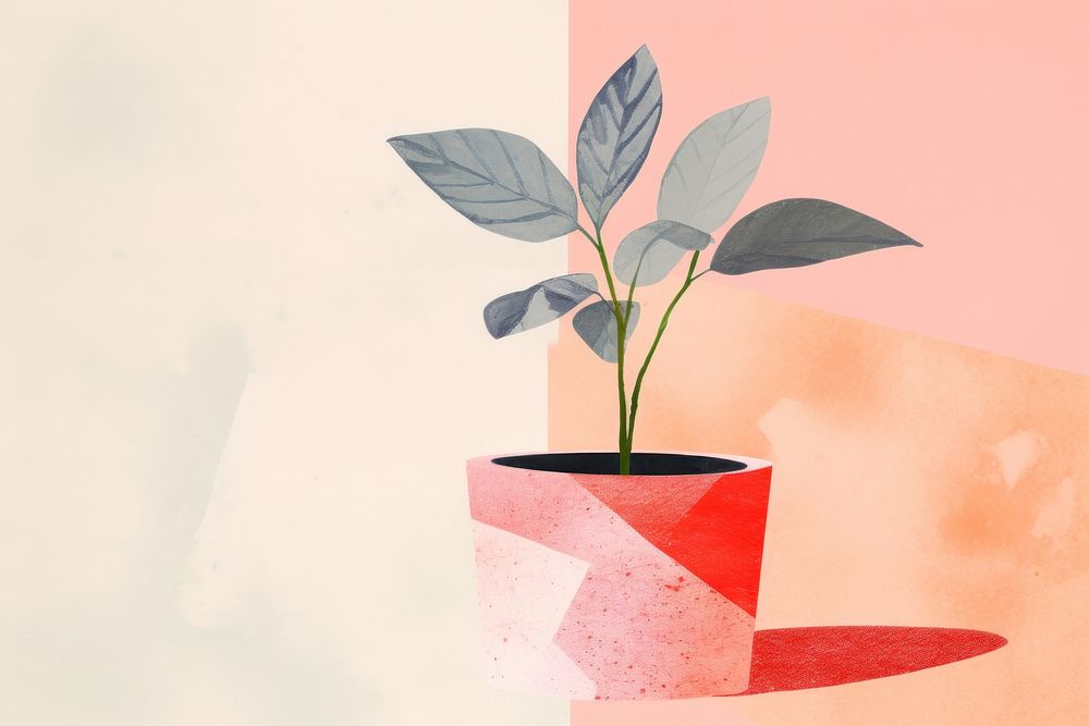 Plant pot leaf art creativity. | Free Photo Illustration - rawpixel