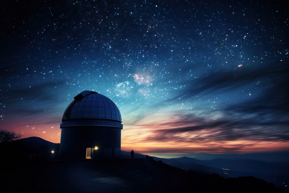 Observatory observatory night architecture. AI | Free Photo - rawpixel