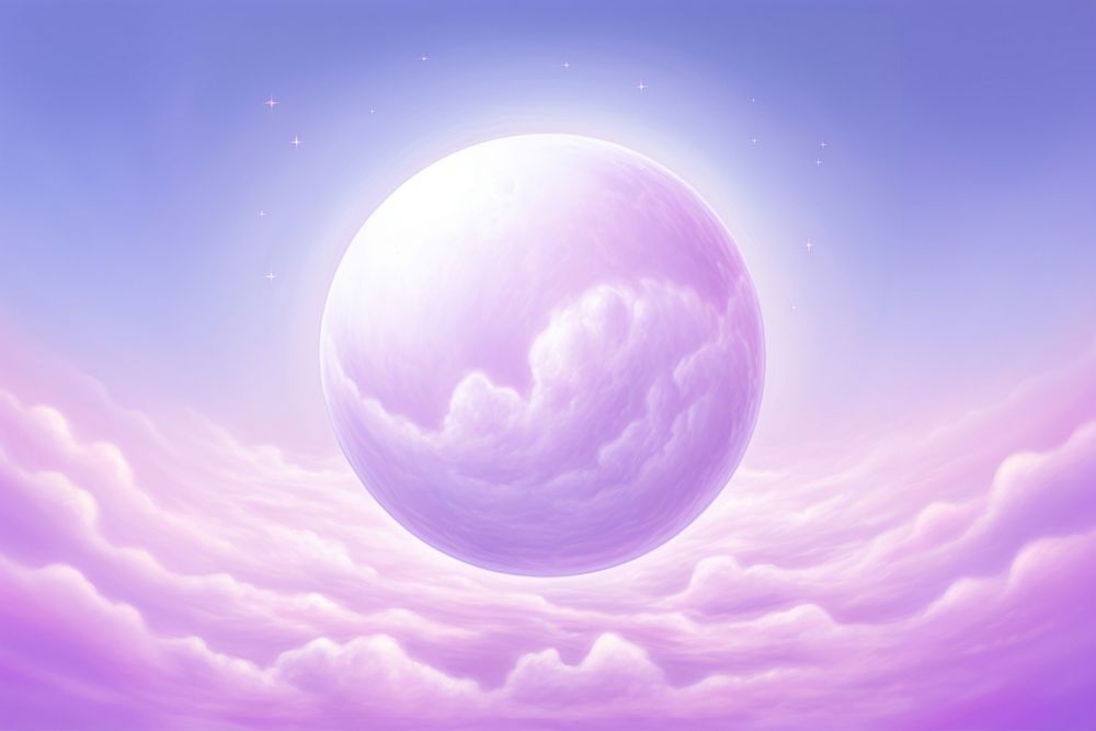 pastel purple moon astronomy outdoors | Free Photo Illustration - rawpixel