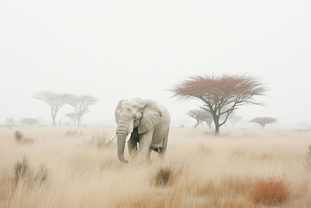 Elephant elephant landscape grassland. AI | Free Photo - rawpixel