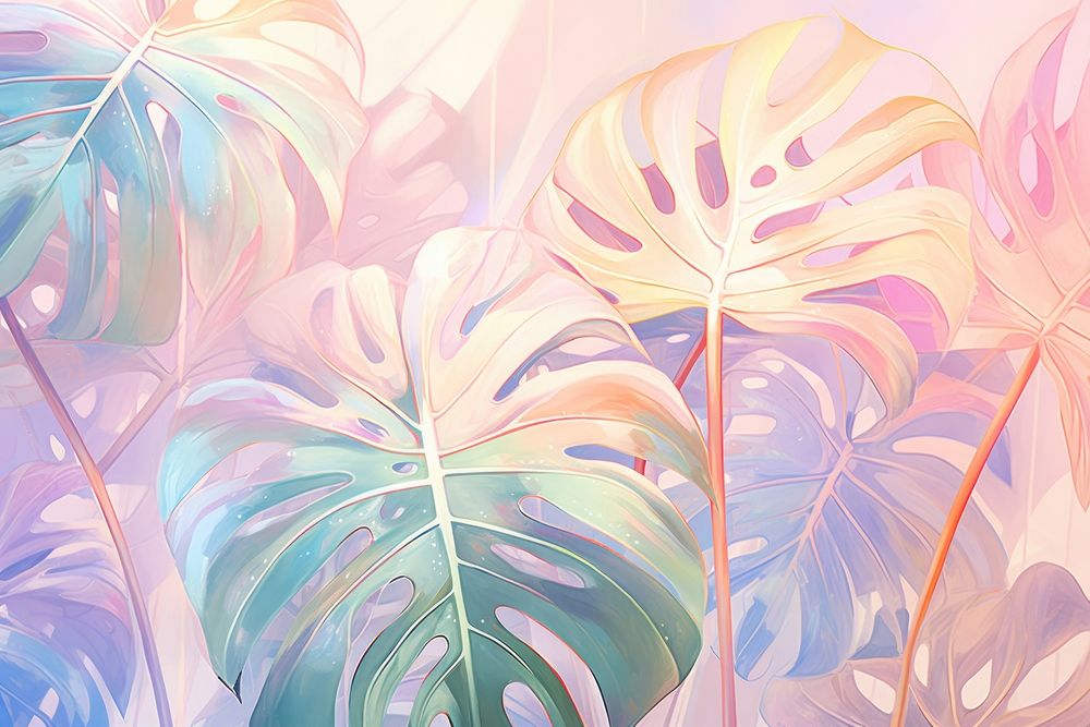 Monstera leaves pattern plant leaf. | Premium Photo Illustration - rawpixel