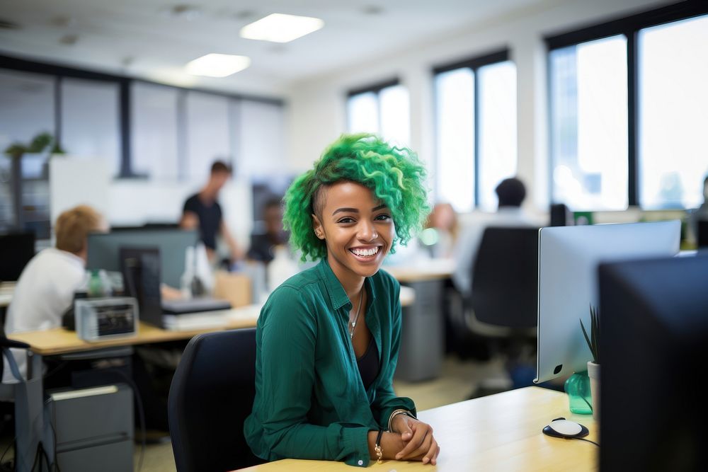 Cheerful smiling office table. | Free Photo - rawpixel