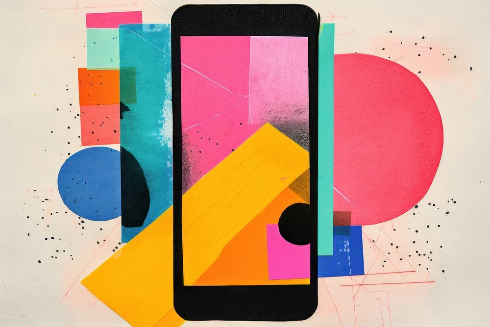 Smart phone painting collage electronics | Free Photo Illustration ...