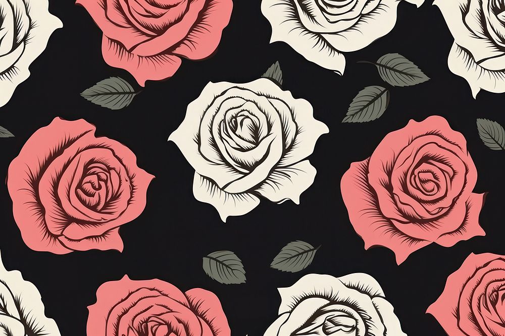 Rose pattern backgrounds wallpaper. AI | Free Photo Illustration - rawpixel