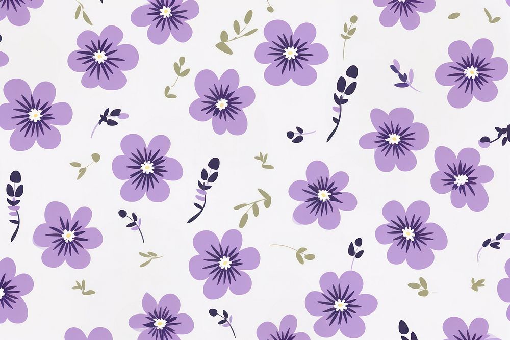 Violet flower pattern backgrounds wallpaper. | Free Photo Illustration ...