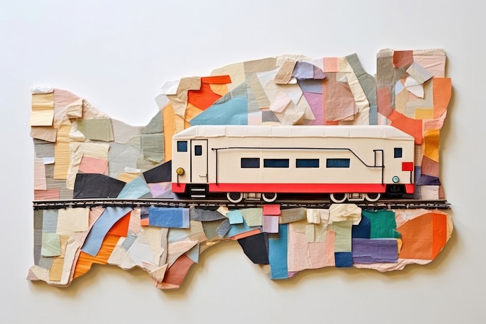Train route vehicle collage art. | Premium Photo Illustration - rawpixel