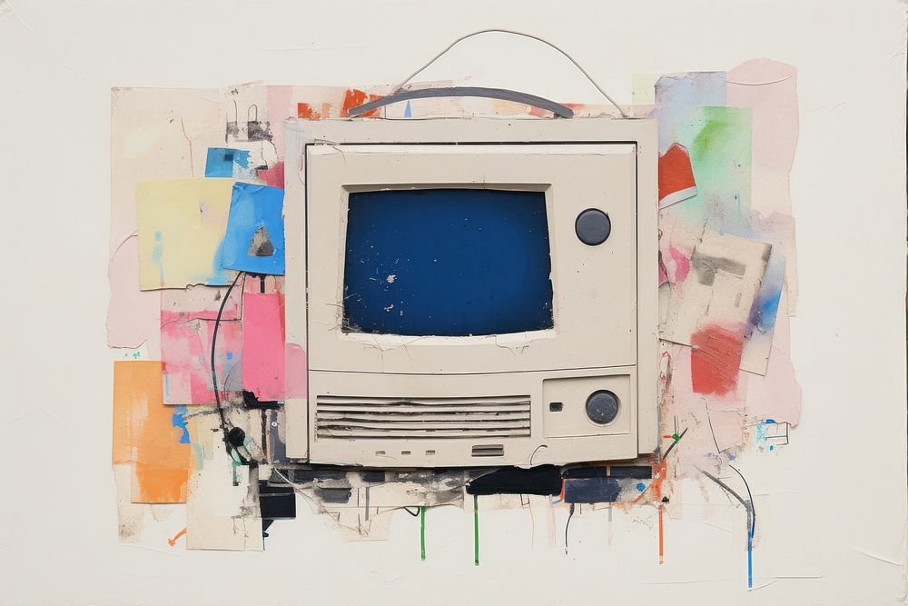 Computer television painting computer. AI | Premium Photo Illustration ...