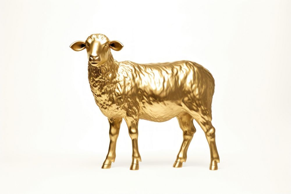 Gold sheep livestock mammal animal. | Free Photo Illustration - rawpixel