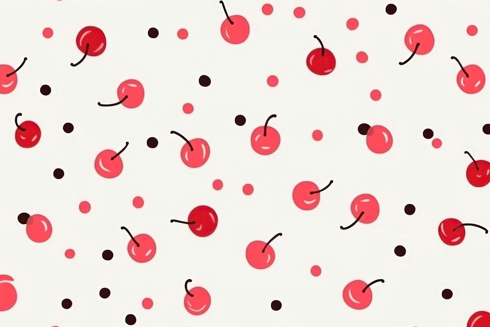 Cherries pattern backgrounds cherry. | Premium Photo Illustration ...