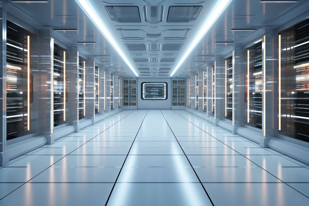 Server room computer architecture illuminated. | Premium Photo - rawpixel