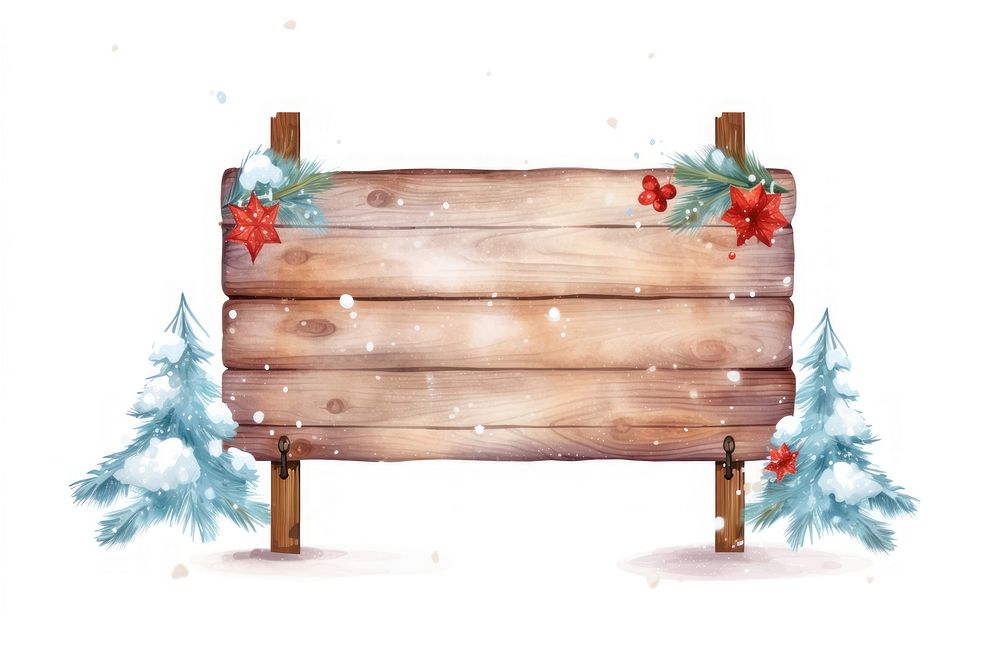 Christmas wooden signboad christmas bench | Free Photo Illustration ...