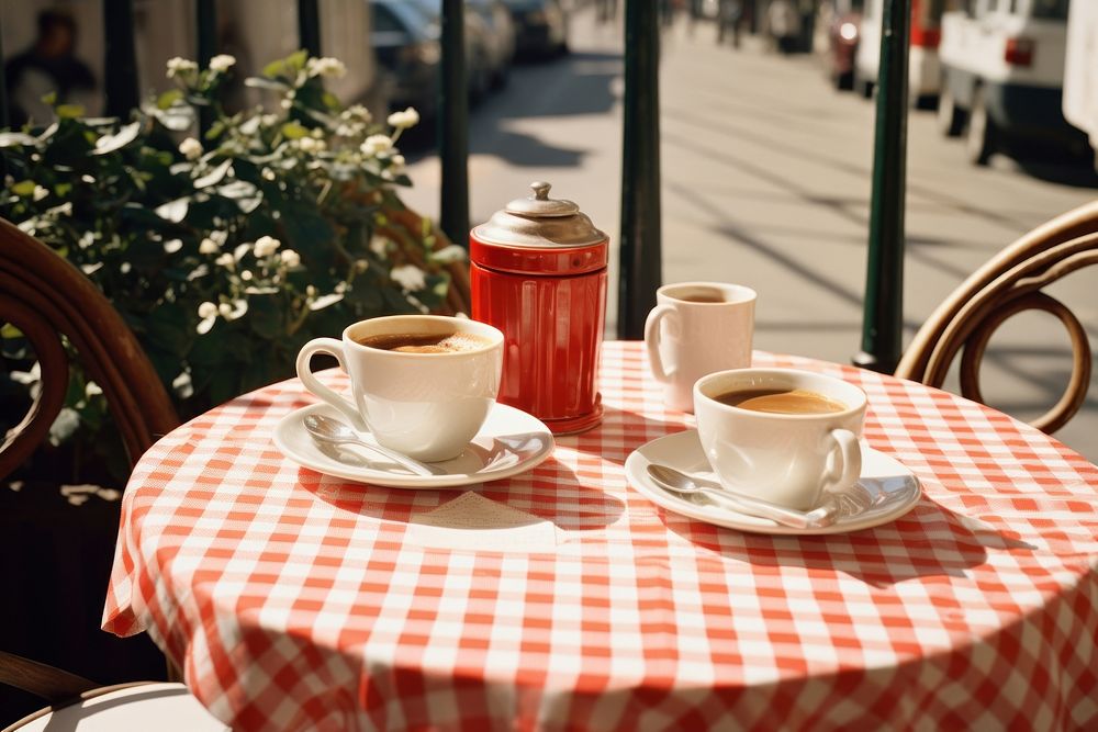 Coffee table cafe tablecloth. | Premium Photo - rawpixel