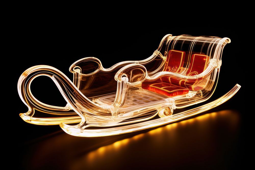 Santa sleigh light illuminated furniture. | Free Photo - rawpixel