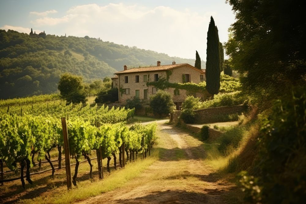 Rustic winery architecture outdoors vineyard. | Free Photo - rawpixel