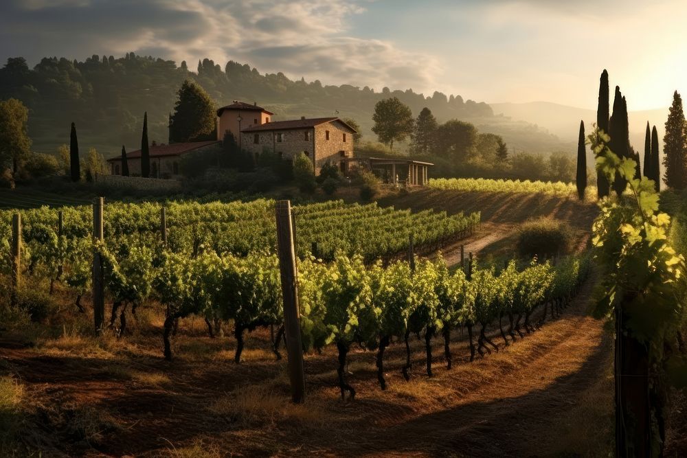 Rustic winery field vineyard outdoors | Free Photo - rawpixel