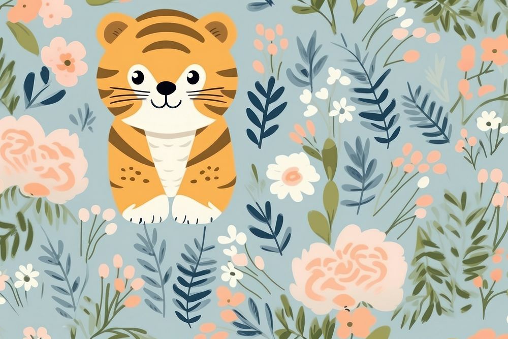 Tiger pattern wallpaper animal. | Premium Photo Illustration - rawpixel