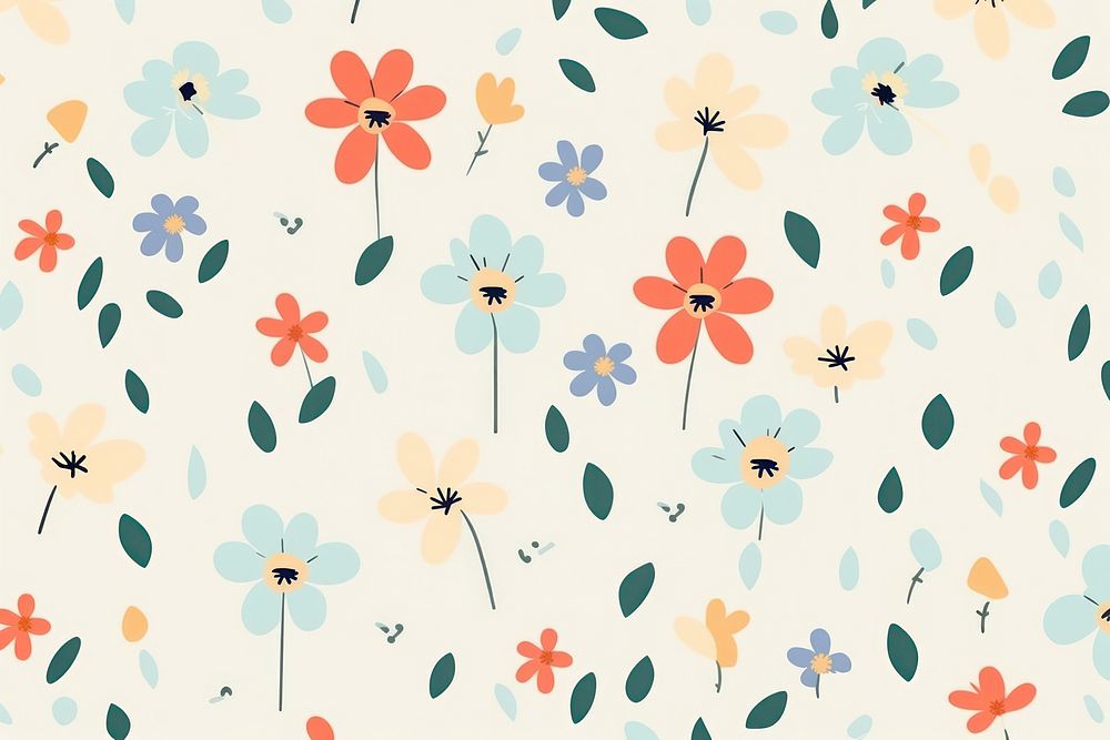 Minimal colorful flower pattern backgrounds | Premium Photo ...